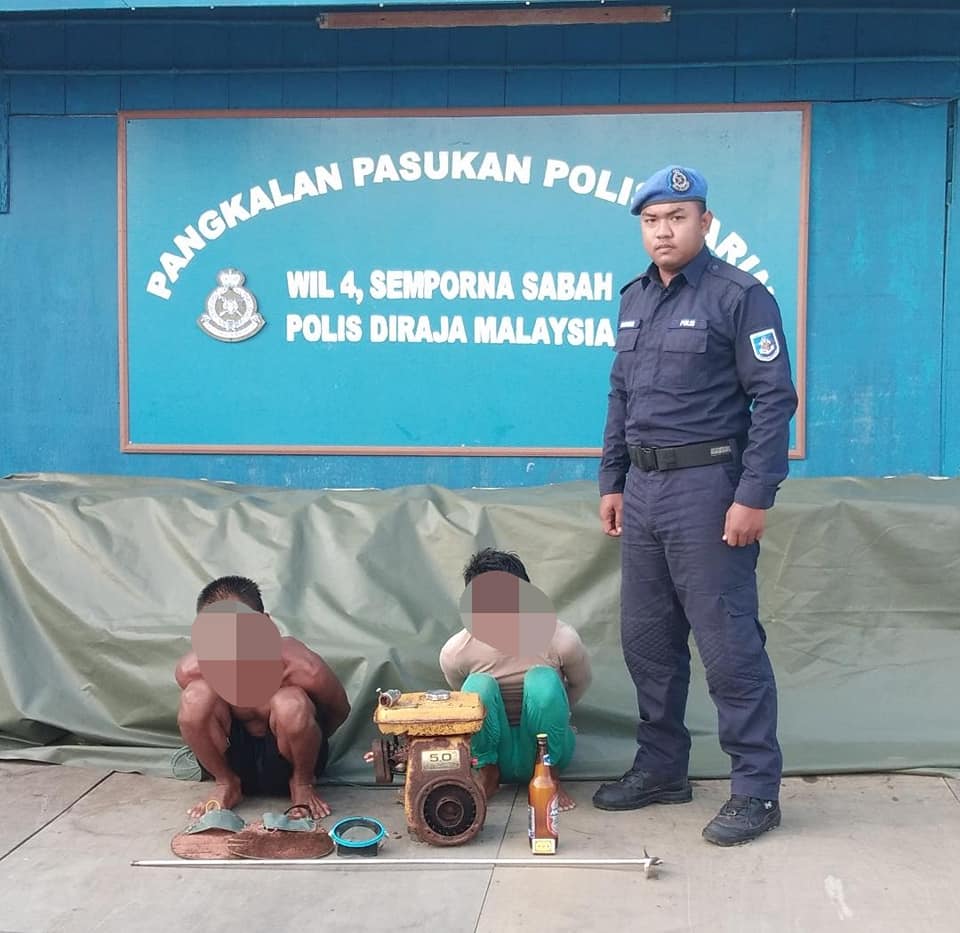 Dua Lelaki Pala'uh Ditahan Jalan Aktiviti Bom Ikan - Sabah Post