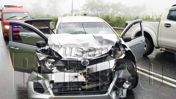 Tiga cedera kereta kompak bertembung pacuan empat roda di Jalan Kimanis-Keningau - Sabah Post