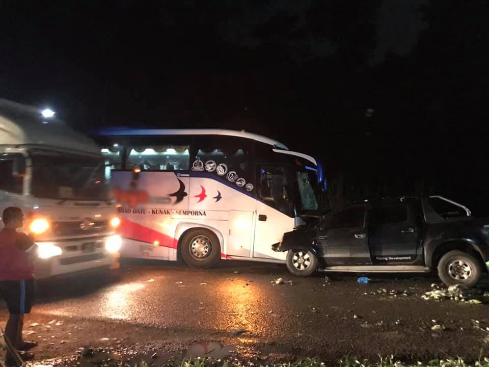 Satu Maut 41 Selamat Bas Ekspress Bertembung Hilux Di Jalan Ranau ...