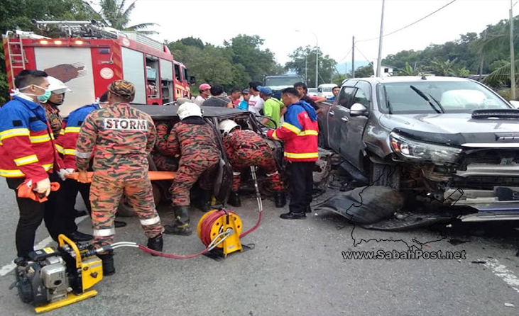 Lelaki Parah Kereta Bertembung Pacuan Empat Roda - Sabah Post