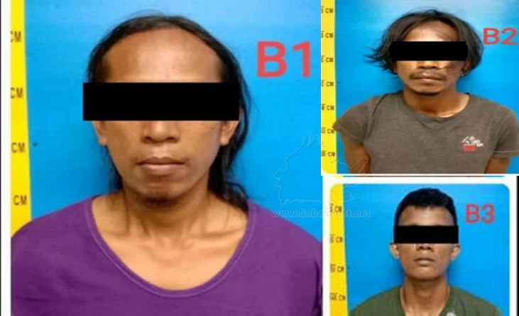 3 Pengedar Dadah Warga Filipina Ditahan Bersama Lebih 2kg Syabu Sabah