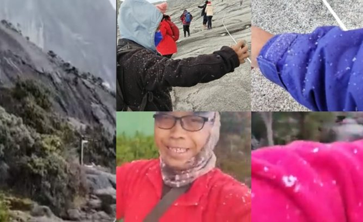 (VIDEO) Ketulan-Ketulan Putih Seakan Salji Turun Di Gunung Kinabalu ...